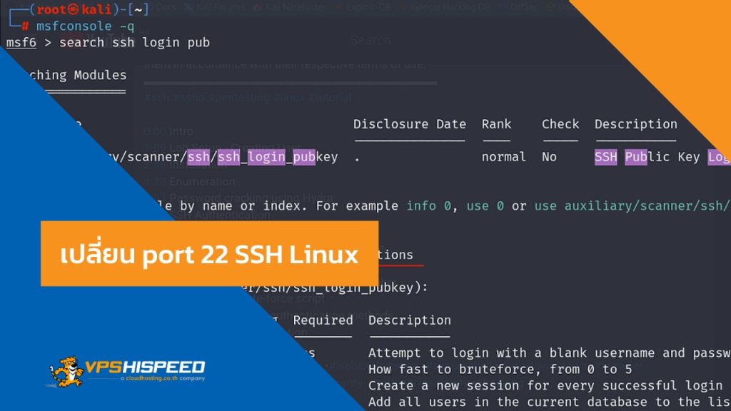 เปลี่ยน port 22 SSH Linux - VPS HiSpeed