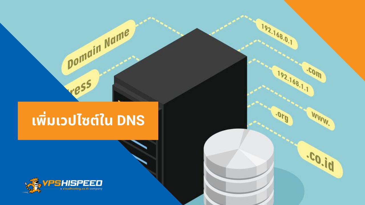 เพิ่มเวปไซตใน DNS - VPS HiSpeed